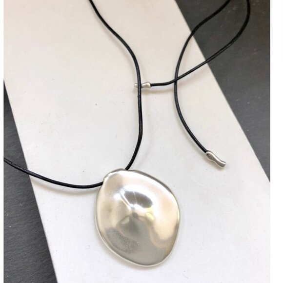 COS | Jewelry | New Cos Organicshaped Pendant Necklace Silver | Poshmark